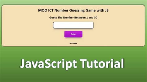 Create A Simple Number Guessing Game In Javascript