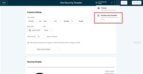 how to create recurring invoices venderflow knowledgebase