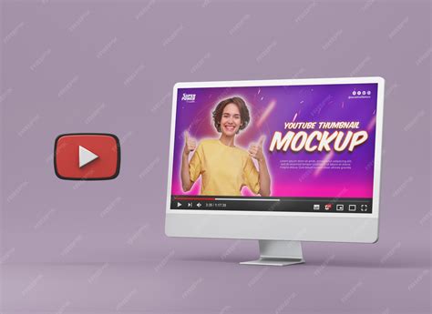 premium psd personal computer youtube interface