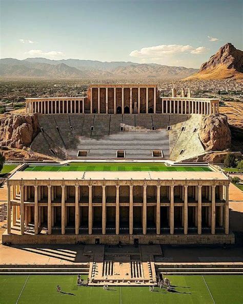 این استادیوم با الهام از تخت جمشید ساخته شده است تصاویر