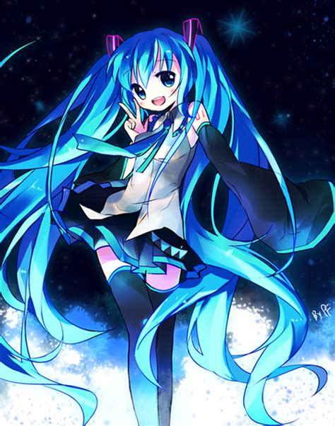 Hatsune Miku Vocaloid Drawn By Pf Danbooru