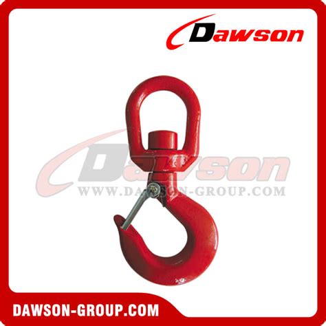 Ds554 G70 Forged Alloy Swivel Hook With Latch For Fishing And Aquaculture
