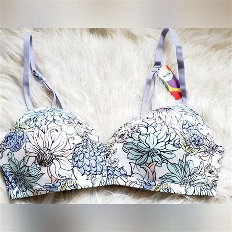Kindly Intimates And Sleepwear Kindly Blue Foral Bra Poshmark