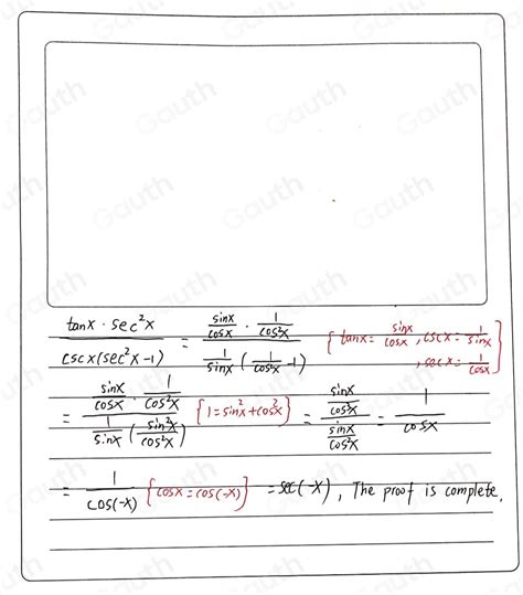 Solved Prove The Following Identities Tan X· Sec 2x Csc X Sec 2x 1