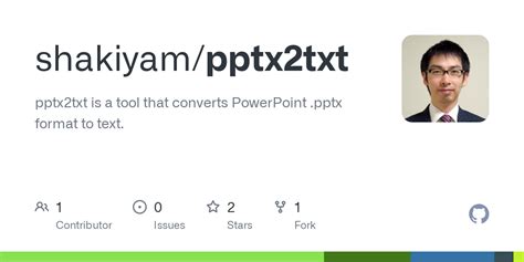 Github Shakiyampptx2txt Pptx2txt Is A Tool That Converts Powerpoint Pptx Format To Text