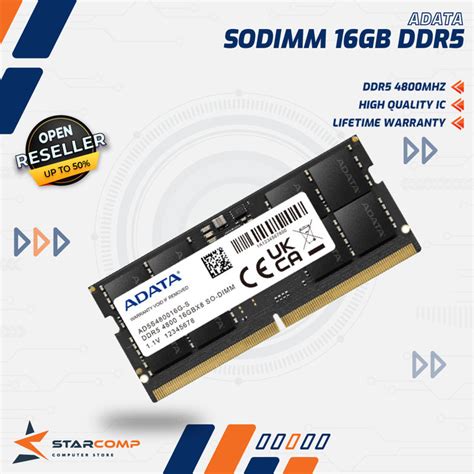 Jual Adata Ddr5 16gb 4800mhz Single Sodimm Memory Ram Laptop Ddr5 4800 Di Seller Velvet Store