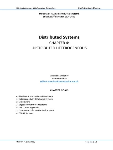 chapter 4 distributed heterogeneous pdf common object request