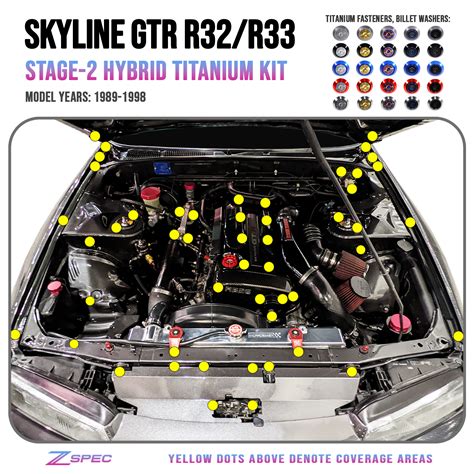 Zspec Stage 2 Dress Up Bolts® Kit For Skyline Gtrgt R R32r33