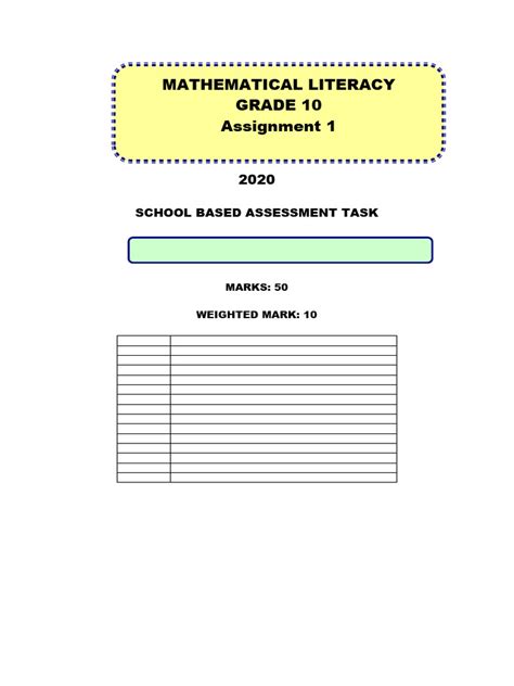 Grade 10 Assignment 1 2020 Memo Pdf