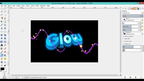 GIMP Tutorial Glowing D Text Effect YouTube