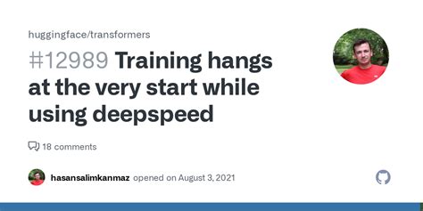 training hangs at the very start while using deepspeed · issue 12989
