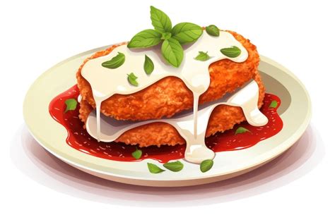 Premium Ai Image Chicken Parmesan Icon On White Background