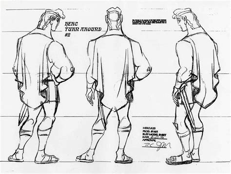 Living Lines Library Hercules Model Sheets Production Drawings