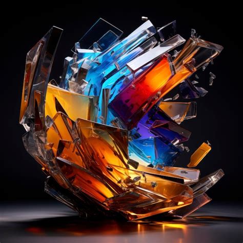 Premium Ai Image Broken Glass Art