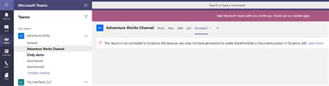 Troubleshoot Microsoft Teams Integration With Dynamics App Microsoft Learn