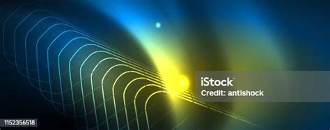 네온 빛나는 테크노 라인 하이테크 미래 지향적 인 추상적인 배경 템플릿 벡터 0명에 대한 스톡 벡터 아트 및 기타 이미지 0명 곡선 디자인 Istock
