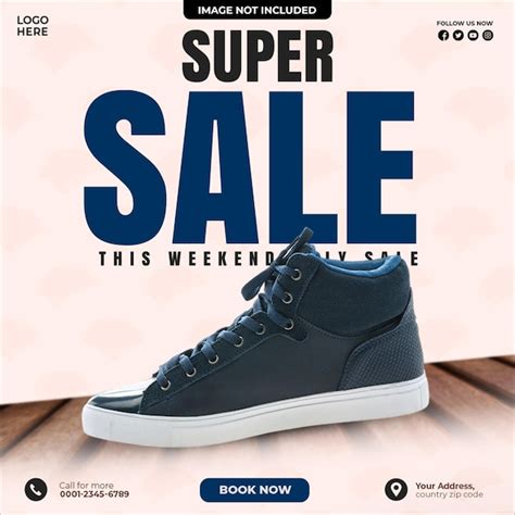 vente de chaussures pour un post sur les réseaux sociaux ou un modèle