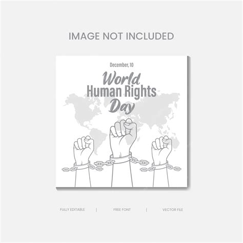 Premium Vector World Human Rights Day Social Media Post Banner Template
