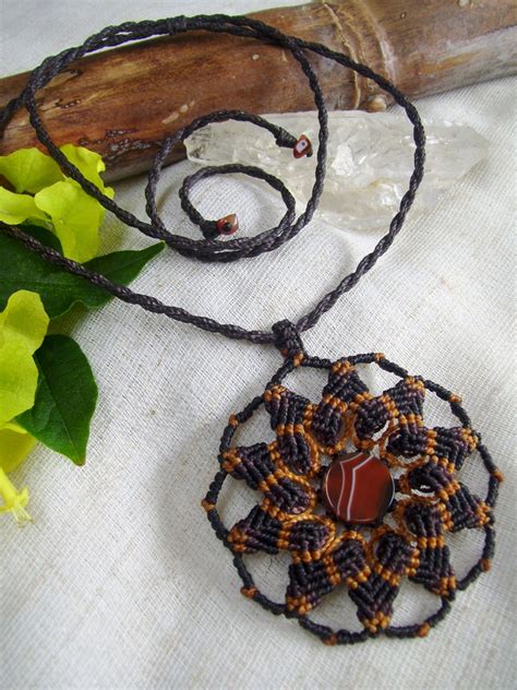 colar mandala da terra em macramê elo7 produtos especiais