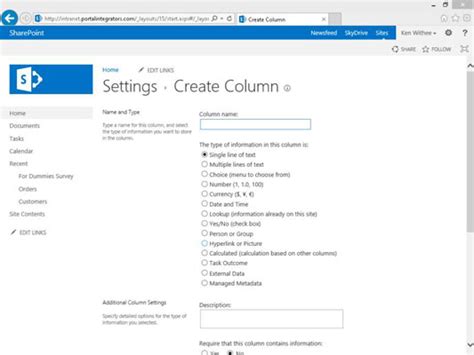 Column Types In Sharepoint Apps Dummies