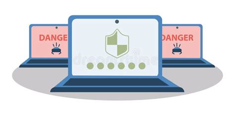 Cyber Or Web Security Digital Data Protection And Database Safety Stock Vector Illustration