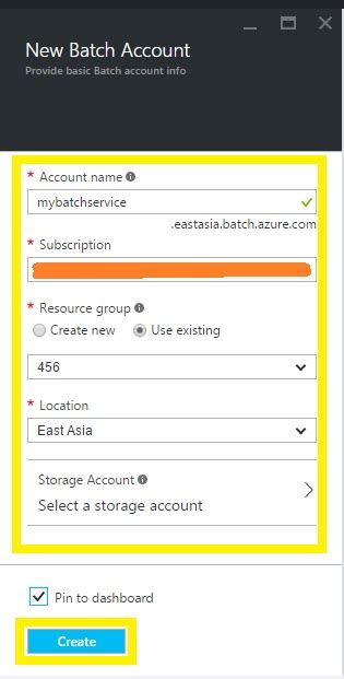 Create An Azure Batch Service