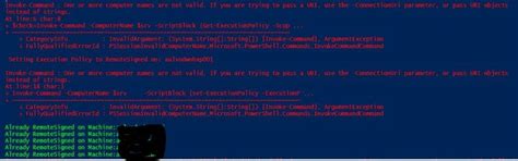 Error When Starting Invoke Command Programming And Development