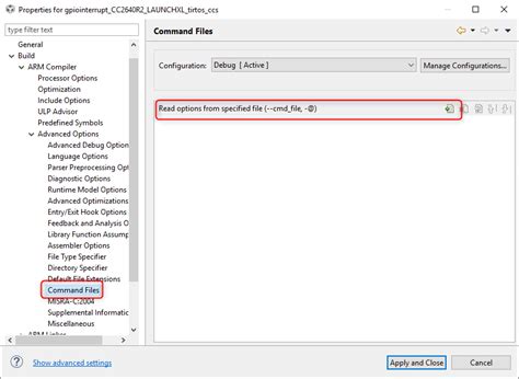 Ccs Ccstudio Passing In Arguments When Building Project From Command