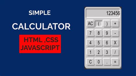 Creating A Calculator Using HTML CSS And JavaScript JavaScript Project YouTube