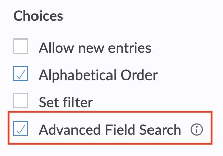 Advanced Search In A Lookup Field