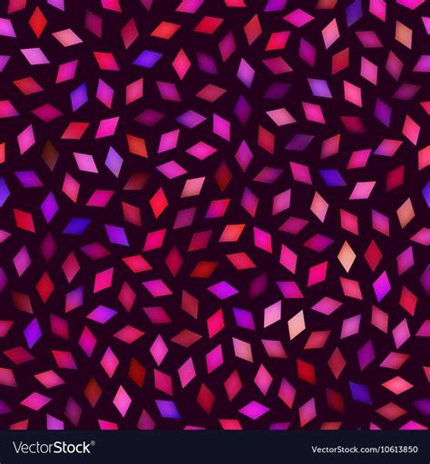 Vector Seamless Multicolor Pink Purple Gradient Rhombus Jumble Pattern Abstract Geometric