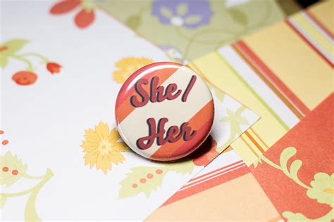 Pronoun Buttons Colorful Retro Trans Nonbinary Pride Etsy
