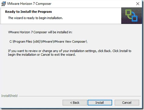 Install VMware Horizon View Composer Server Sysops