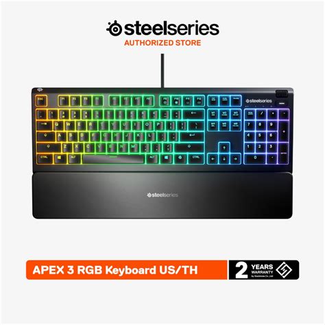 Steelseries Apex 3 Rgb Gaming Keyboard Backlight Quiet Keypad Us Th Keys Shopee Philippines