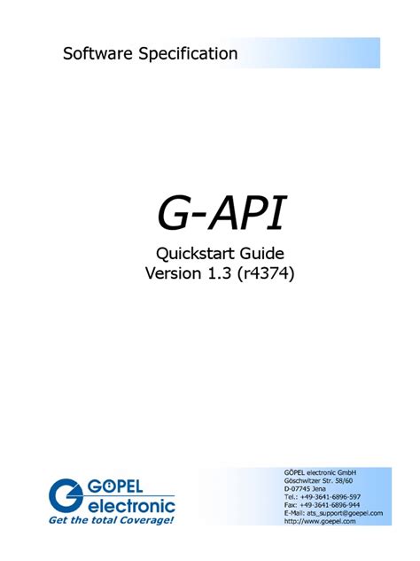 G Api Quickstart Guide Pdf Library Computing Software Development