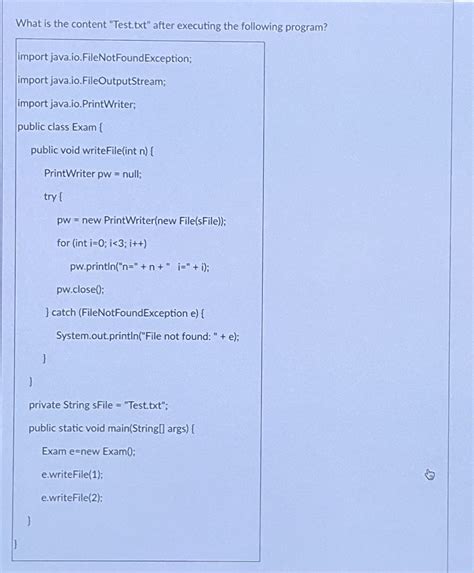 solved what is the content test txt ﻿after executing the