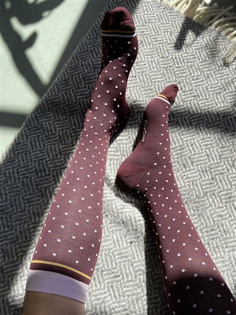 Compression Stockings Class 2 Ad Red With Dots
