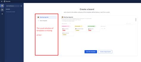 bug create new board missing all templates except one · issue 3992