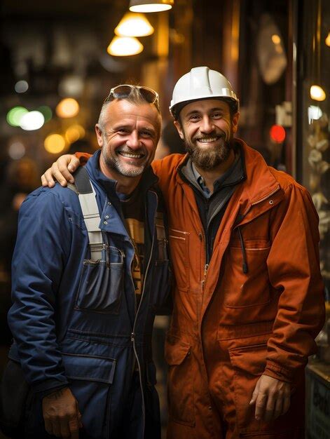 Premium Ai Image Two Men As Labor Worker