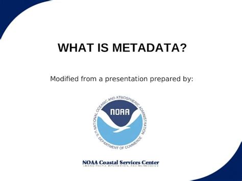 ppt what is metadata modified from a presentation prepared by