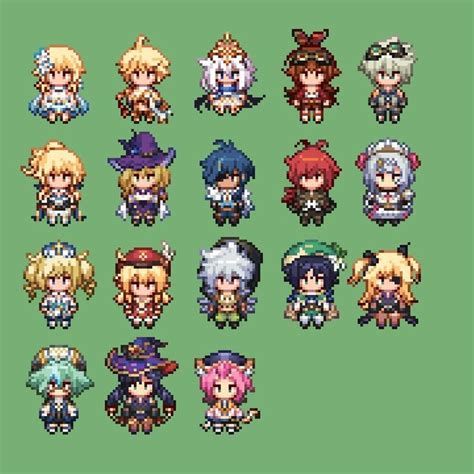 Jiu Pixelart On Instagram “genshin Pixelart ドット絵 Pixelartwork