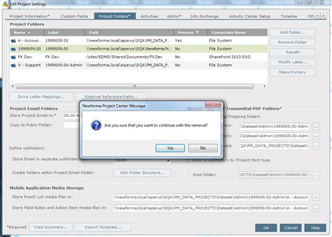 Remove A Folder From A Project Newforma Project Center Help