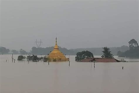 ရေကြီးနစ်မြုပ်မှုများကြောင့် ဘီးလင်းမြို့နယ်အတွင်းရှိ မိုးစပါးစိုက်ဧကအခ