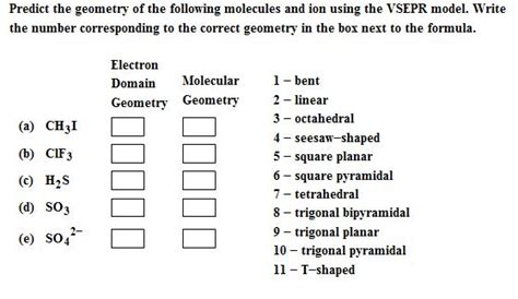 Ch3i Electron Domain Geometry