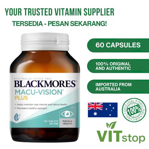 Jual Blackmores Macu Vision Plus 120 Tablets Shopee Indonesia