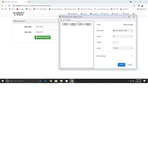 inventory management system or stock management system sms project in