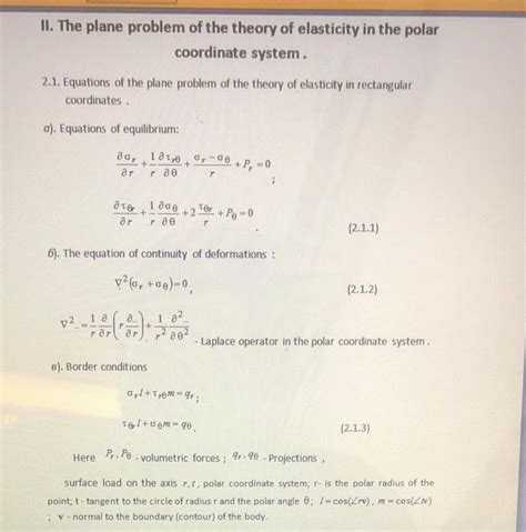 Solved Ii The Plane Problem Of The Theory Of Elasticity In