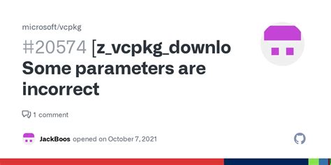 [z Vcpkg Download Distfile Test Hash] Some Parameters Are Incorrect · Issue 20574 · Microsoft