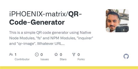 Github Iphoenix Matrix Qr Code Generator This Is A Simple Qr Code Generator Using Native Node