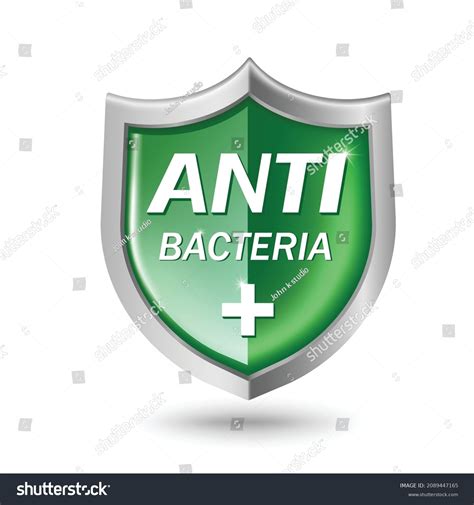 1 Antibacterial Logo Silver Shield Shape Stock Vectors And Vector Art